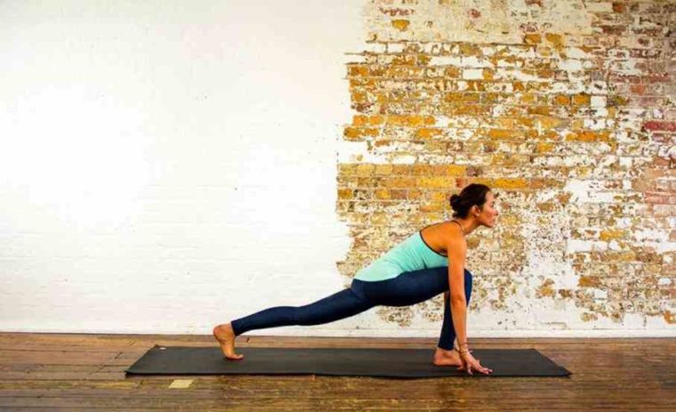 Half Moon Pose instructions benefits modifications and variations for ...