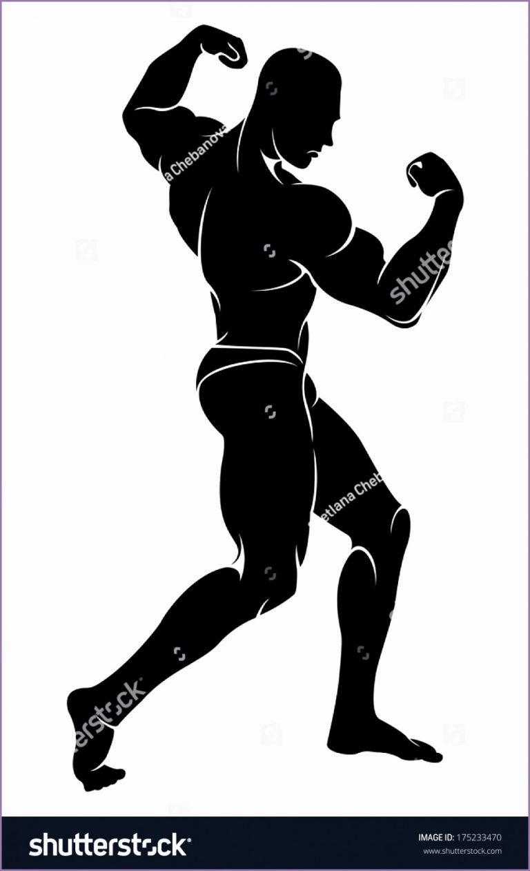 Bodybuilder Silhouette 16009652mjkfa Fresh Vector Image Bodybuilder ...